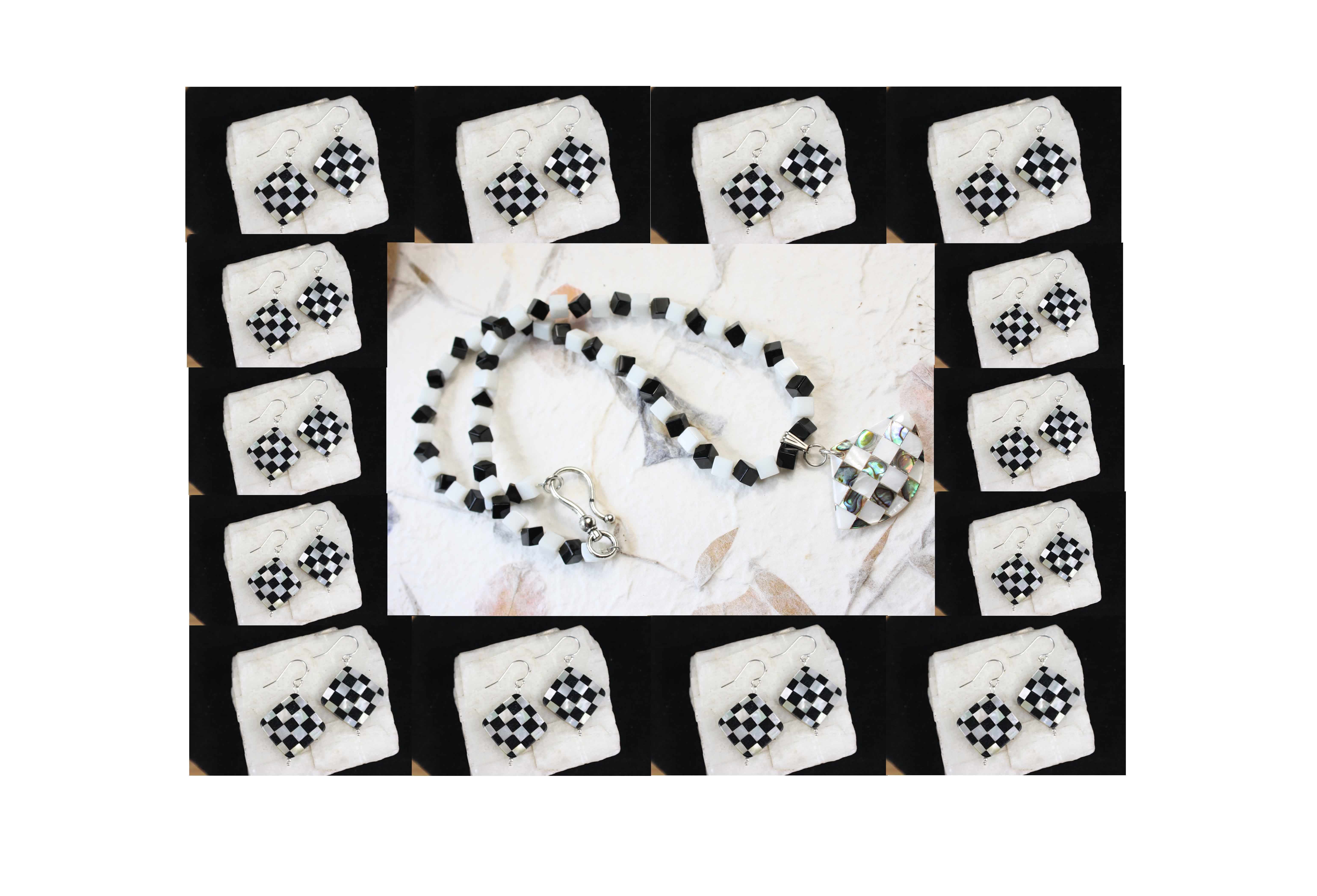 Checkered Flag Black and White Racing Themed Jewelry – My Store